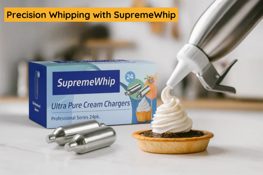 SupremeWhip 8.2g N2O Cream Chargers | No Aftertaste, Zero Duds