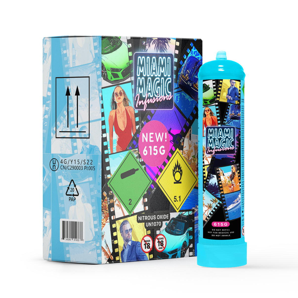 580g N20 Canister - Miami Magic Infusions Nitrous Oxide Cylinder